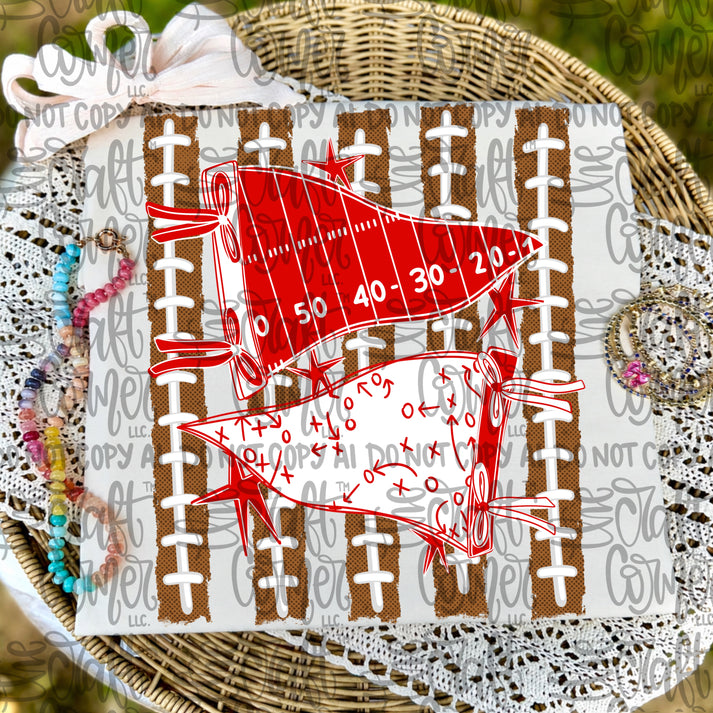 Red and White Pennant – Craft Corner Club